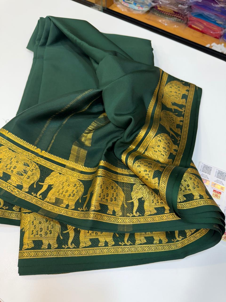Mysore silk sarees elephant borders – Sri Chamundi Silks