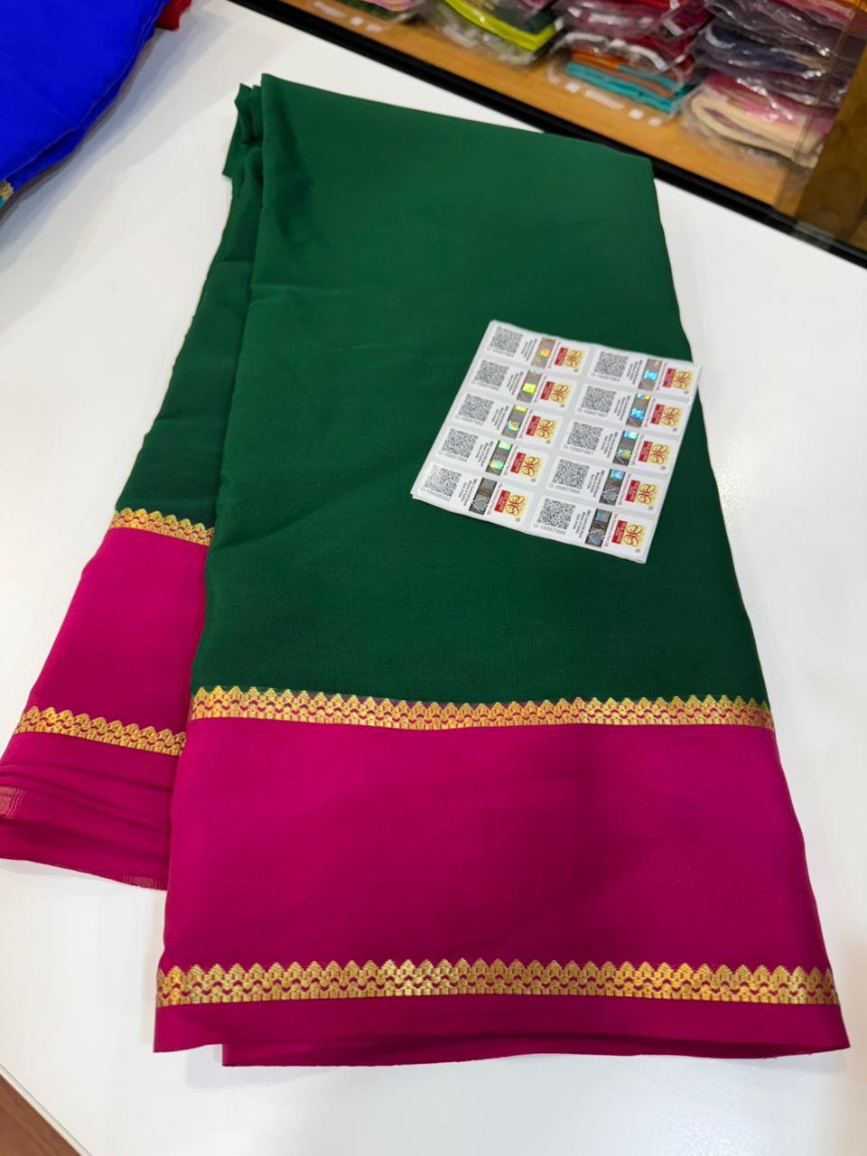 Mysore silk sarees Bentex border – Sri Chamundi Silks