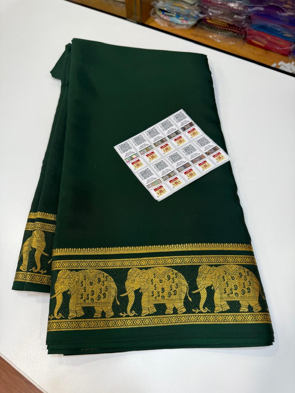 Mysore silk sarees elephant borders – Sri Chamundi Silks